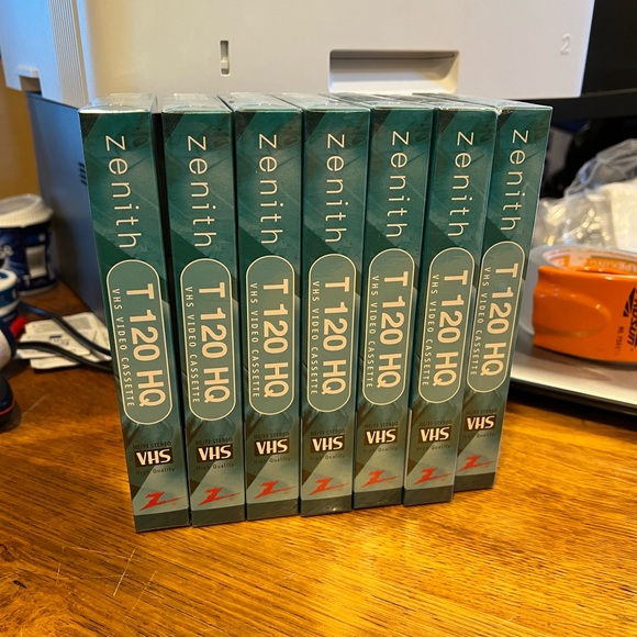 Zenith | Media | 7 New Old Stock Zenith T 2 Hq 6 Hour Sealed Blank Vhs ...